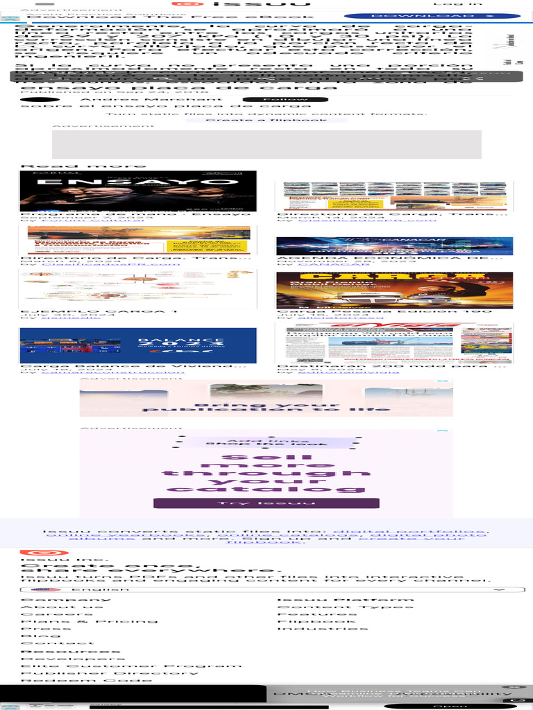 Ensayo Placa de Carga by Andres Marchant - Issuu | PDF