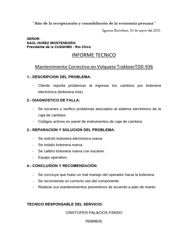 INFORME TECNICO (1) | PDF