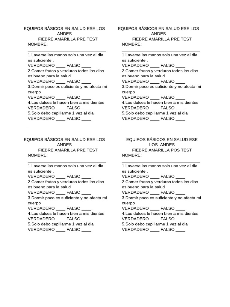 Pre y Pos Habitos de Vida Saudable | PDF
