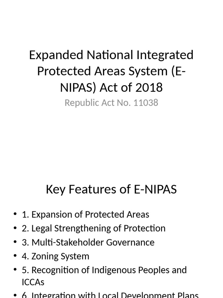 E-NIPAS Presentation | PDF