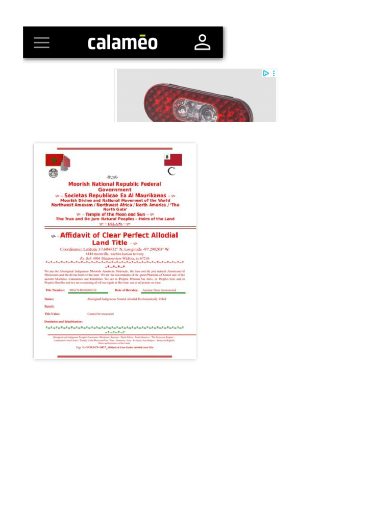 Calaméo - Macn A017 Affidavit of Clear Perfect Allodial Land Title 4904 ...