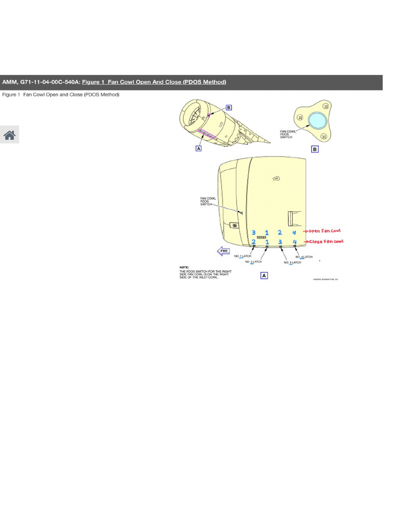 Fan & Reverser B787 Cowls Opening Procedures | PDF