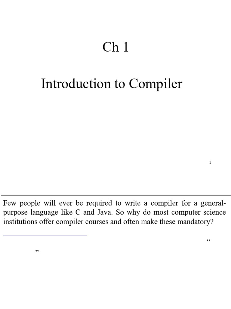 Introduction to Compilers and Interpreters | PDF | Parsing | Compiler