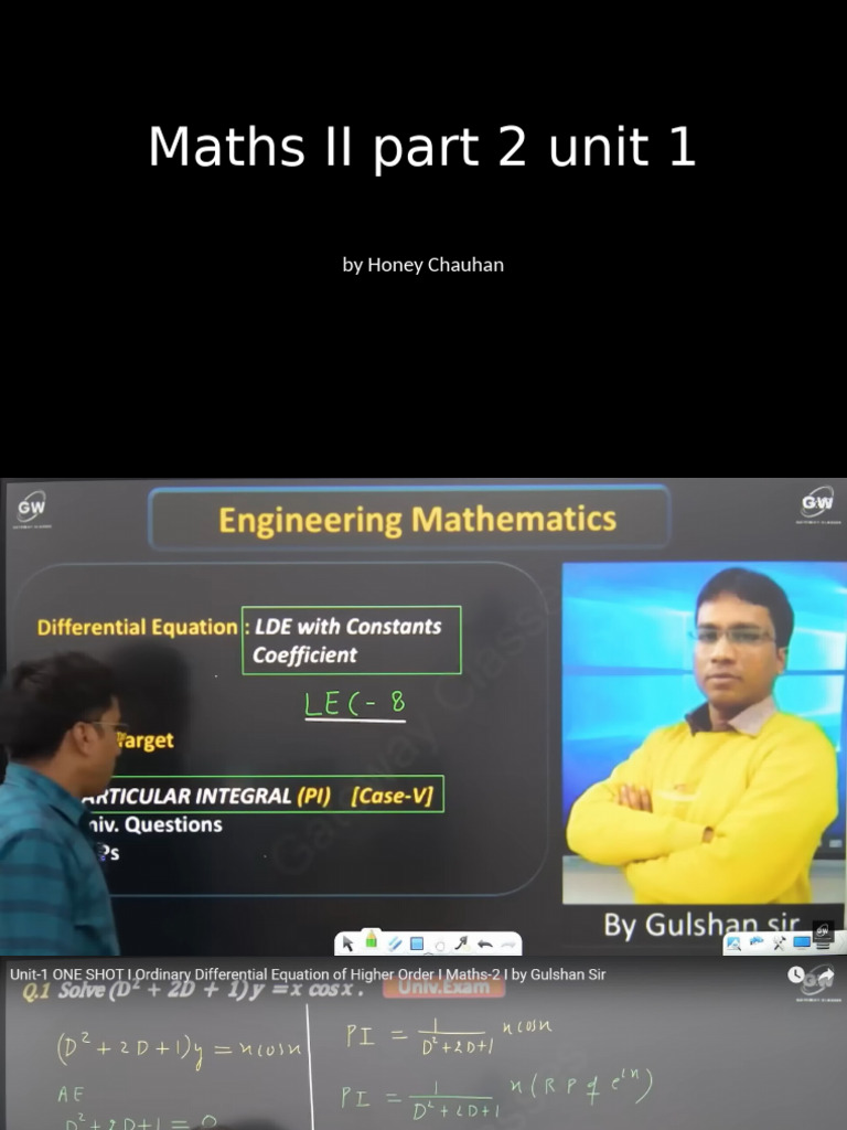 Maths II Part 2 Unit 1 | PDF