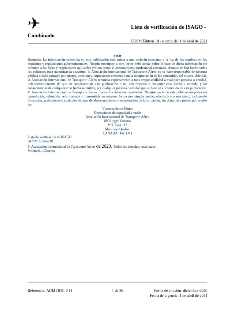 Section 6 - Gosm-Agm-Español | PDF | Contralor | Aeronave