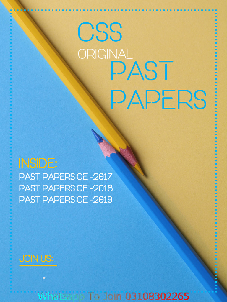 CSS Past Papers Collection 2017-2019 | PDF | Cost Of Living | Cost Of ...