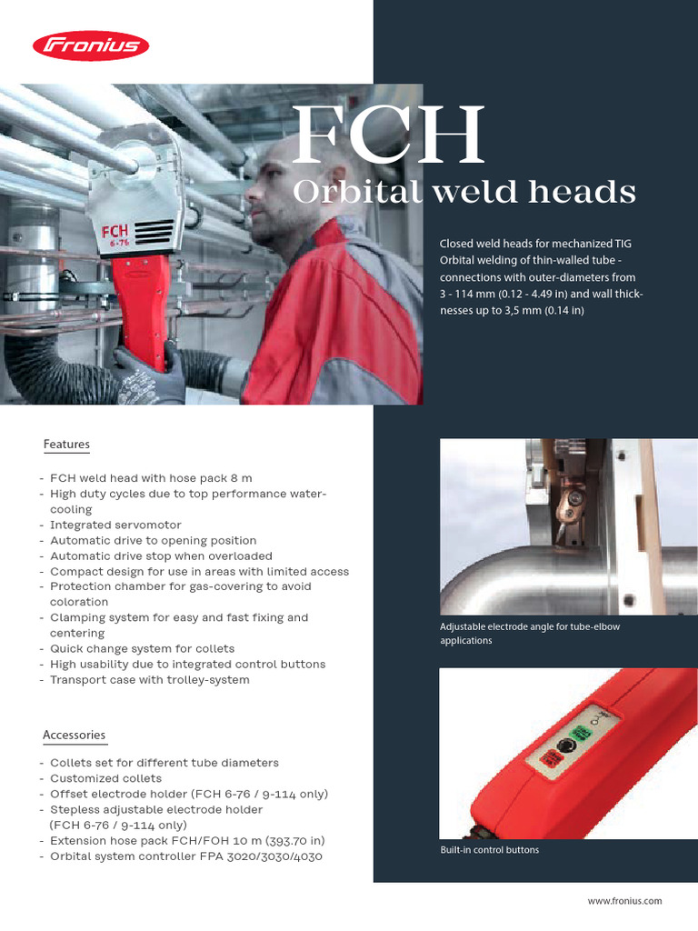 PW FS WA FCH Orbital Weldheads EN | PDF | Mechanical Engineering