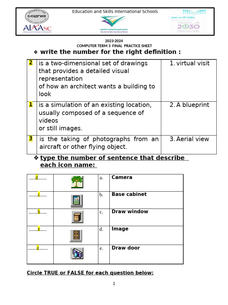 Grade 7 Final Practice Sheet Term 3 - Ak | PDF | 3 D Computer Graphics ...