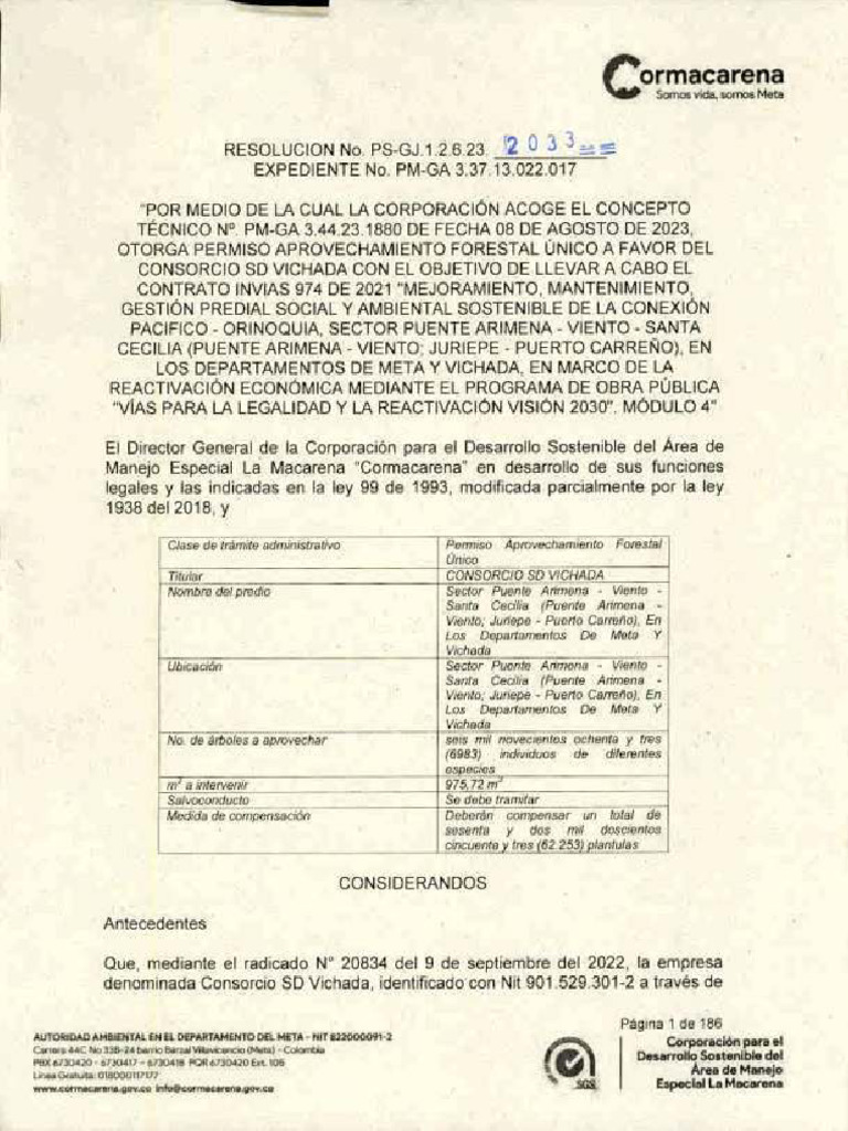 Res - 2033 - EXP - 3.37.13.022.017 - 1 - P.A.Forestal SDV | PDF