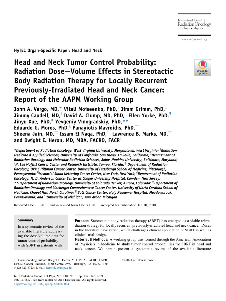 Head-and-Neck-Tumor-Control-Probability--Radiation | PDF | Radiation ...