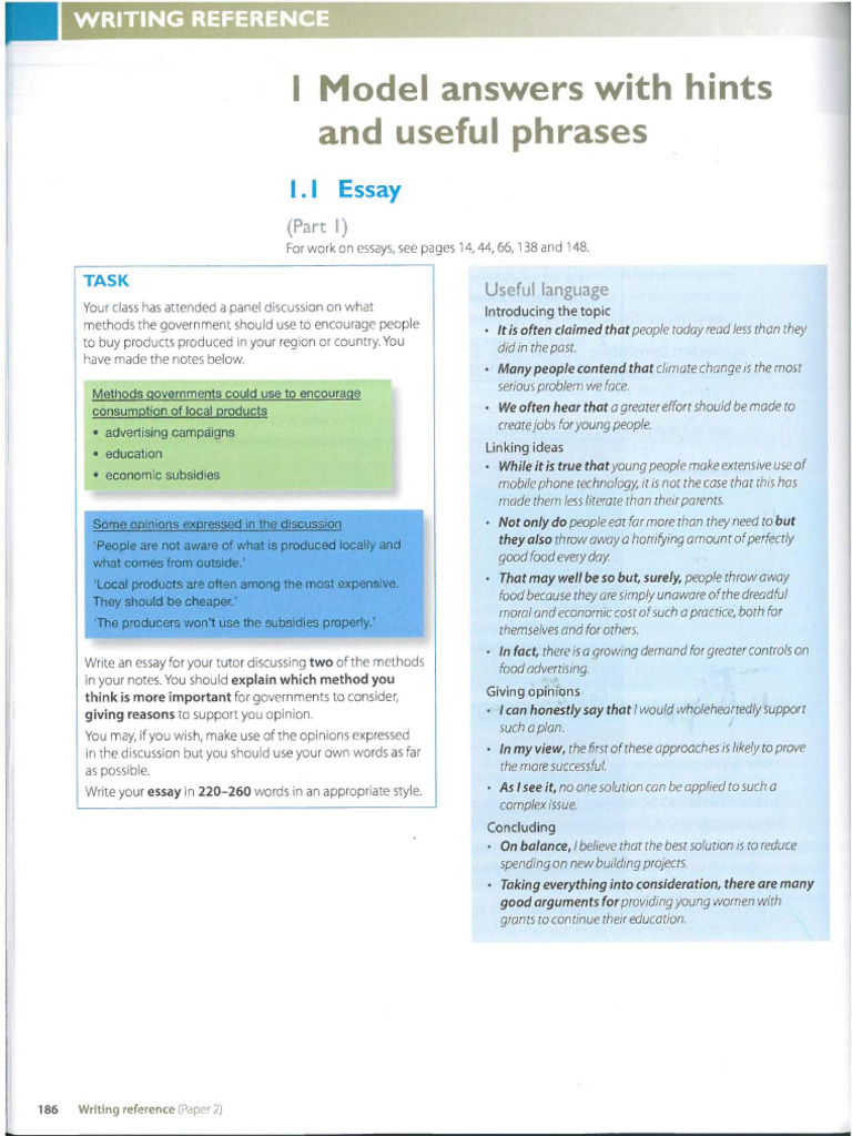 2 Writing An Essay For C1 Advanced | PDF