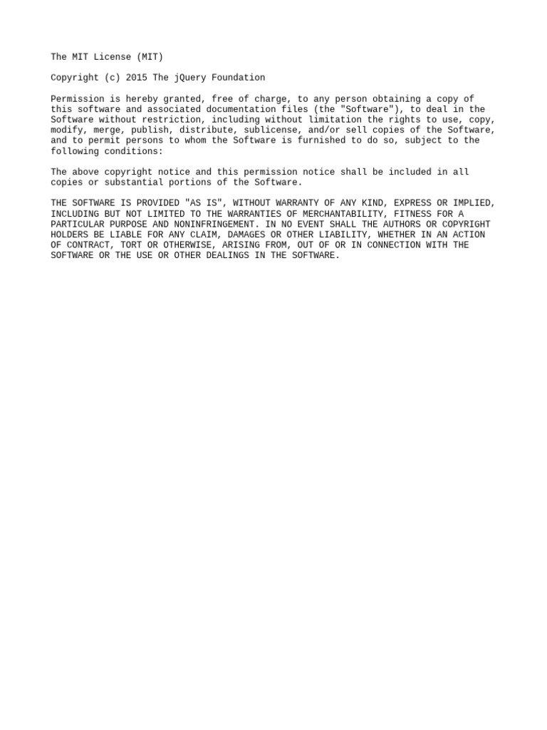 Jquery License | PDF
