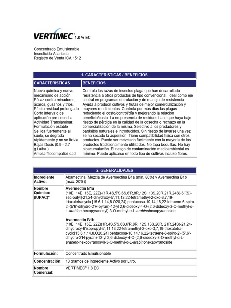 Co-Vertimec 1.8 Ec-Rev1 | PDF