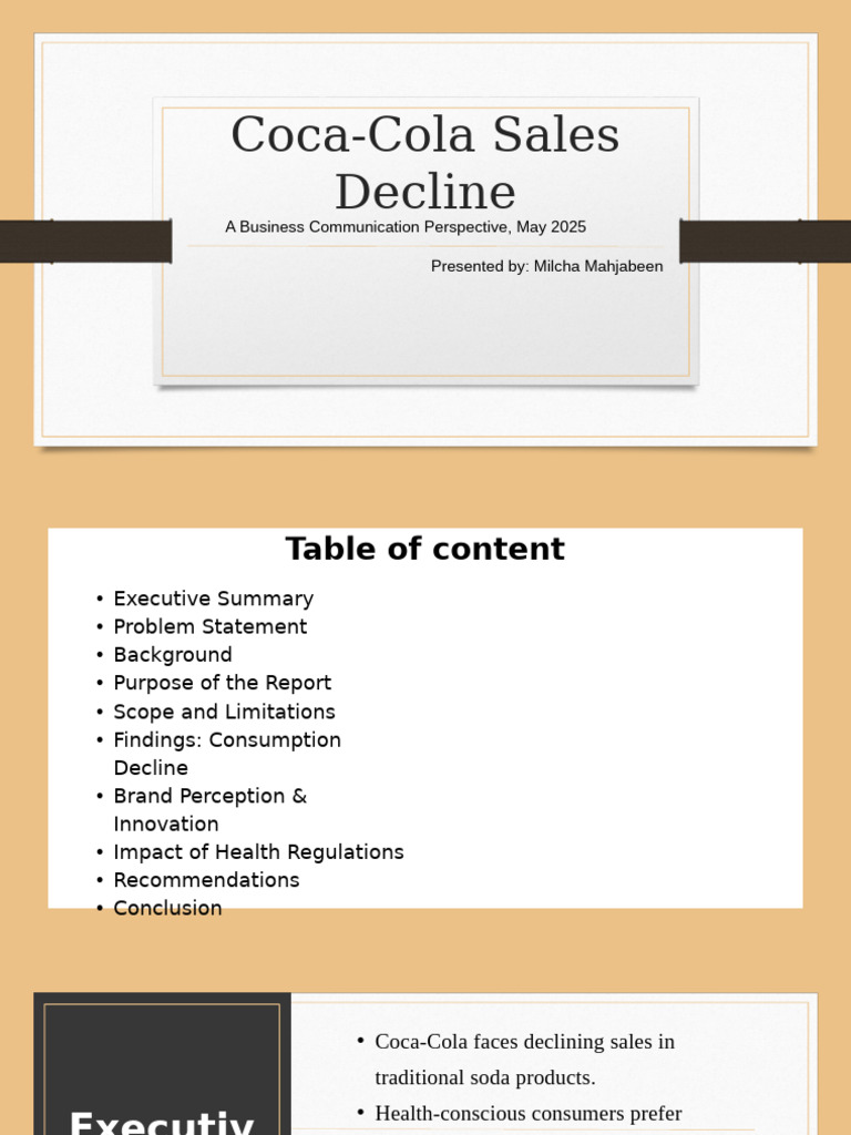 Modify This OneFull - CocaCola - Presentation 2 | PDF | Soft Drink | Brand