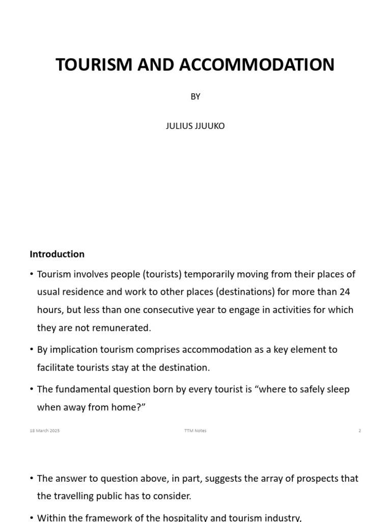 Non-Serviced Accommodation in Tourism | PDF | Hotel | Tourism