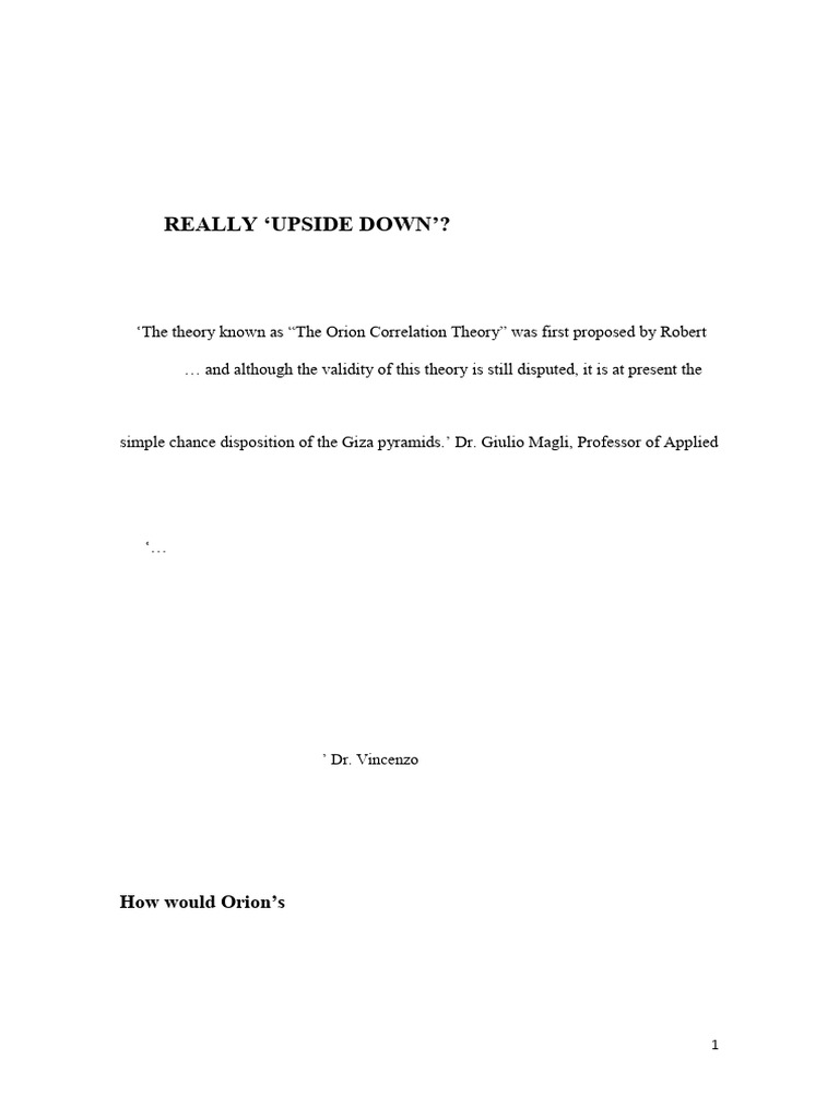 The Orion Correlation Theory Oct Put To | PDF | Astronomy