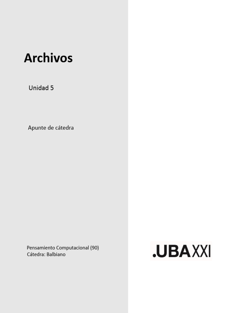 Archivos PensamientoComputacional 2c 2023 | PDF | Archivo de computadora | Programación