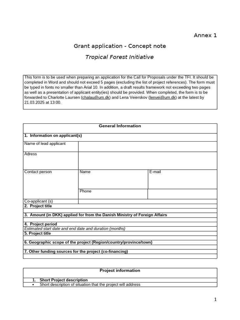 Annex 1 Concept Note Template | PDF
