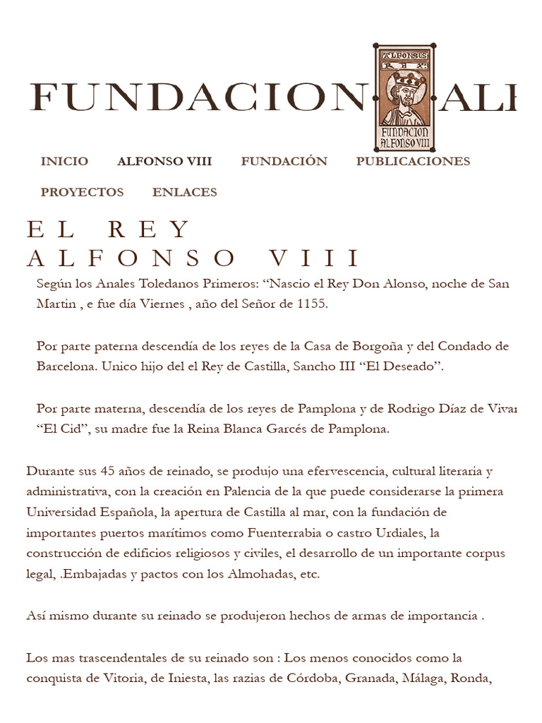 Alfonso VIII: Un Rey de Castilla | PDF