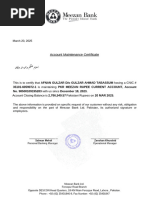 Meezan Bank Account Maintenance Certificate | PDF