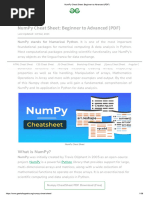 Numpy CheatSheet | PDF