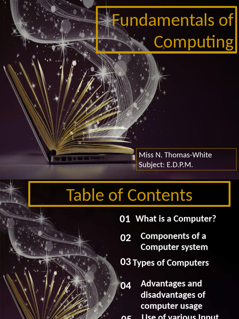 Fundamentals of Computing | PDF | Microcomputers | Input/Output