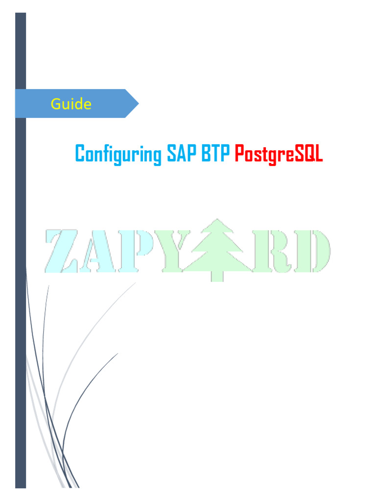 Configuring SAP PostgreSQL DB in BTP | PDF