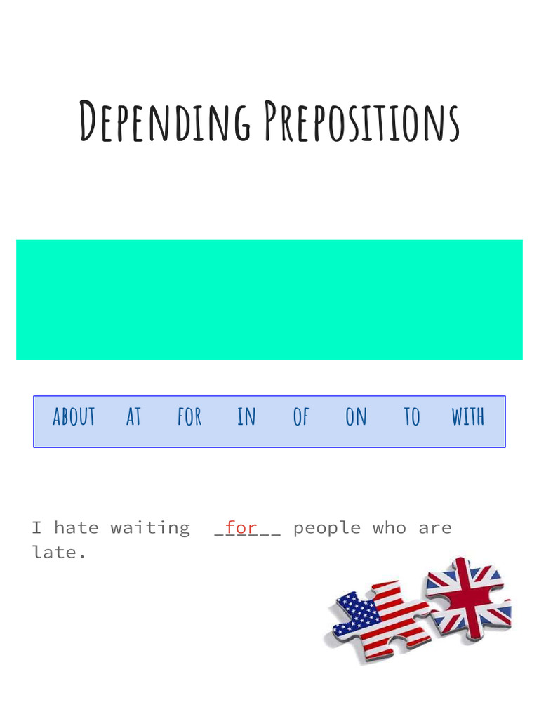Depending Prepositions | PDF