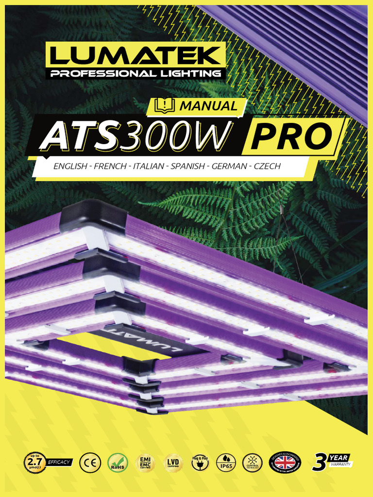 Web - Lumatek Manual Attis 300W Pro Led | PDF | Lighting | Electromagnetic Spectrum