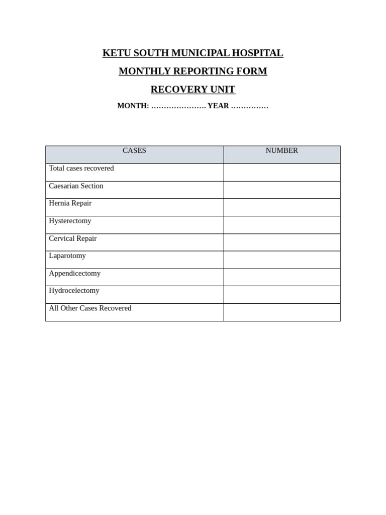 Recovery Unit | PDF