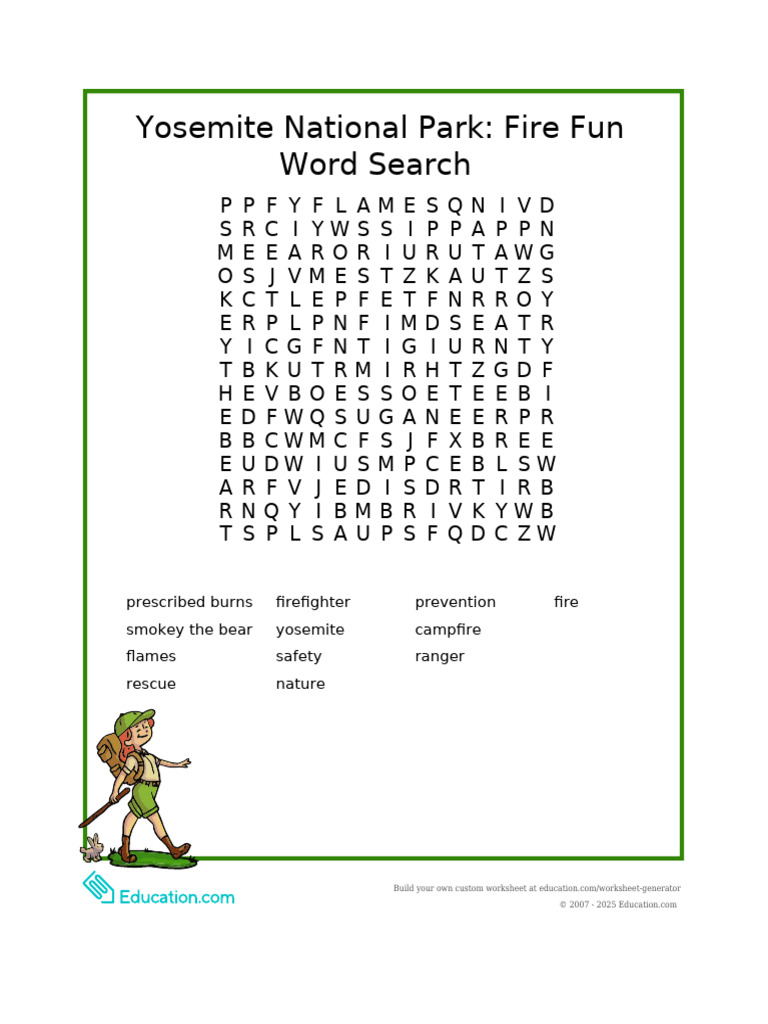 Fire Fun Word Search | PDF
