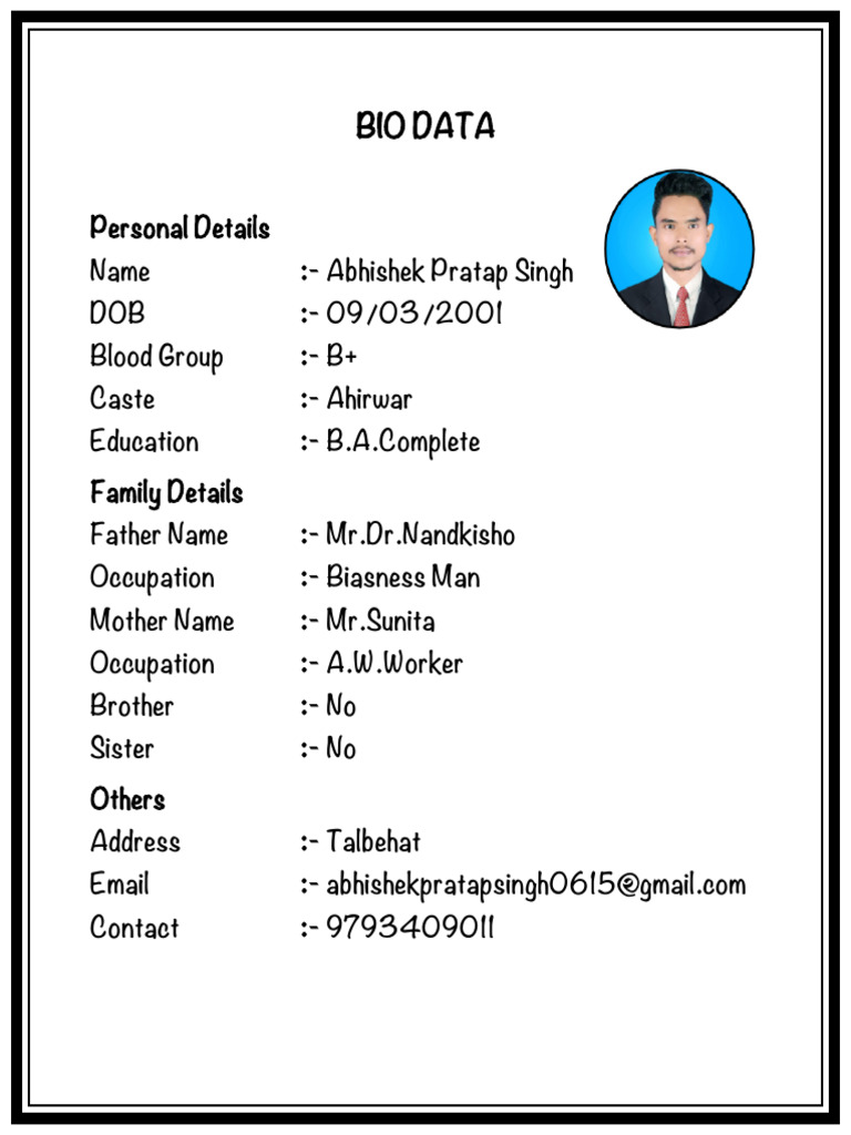 Biodata 2 | PDF