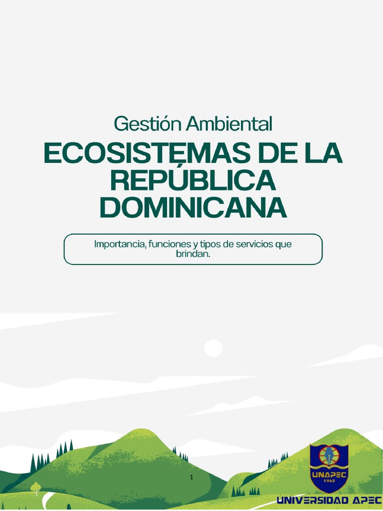 Ecosistemas de La República Dominicana | PDF | Humedal | Agua