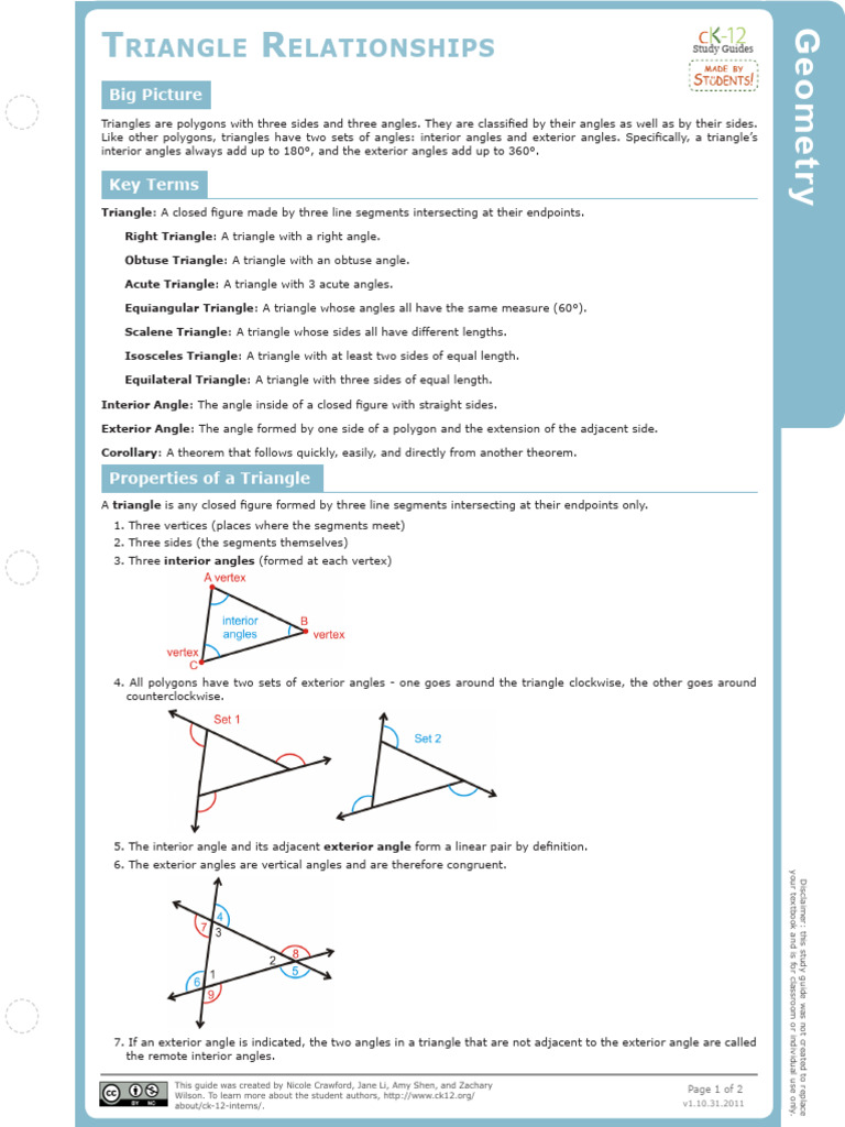 Acute Triangle Characteristics Explained | PDF | Triangle | Angle