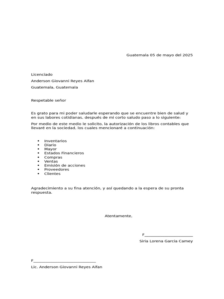Carta de Libros Frank | PDF