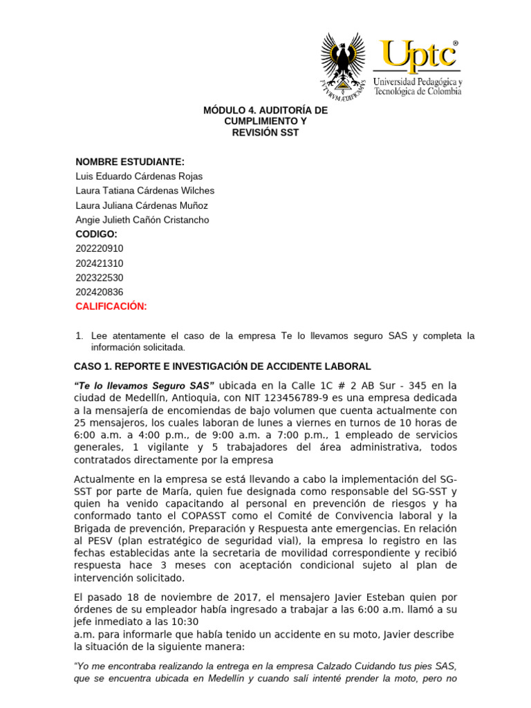 TALLER MODULO IV Desarrollo | PDF