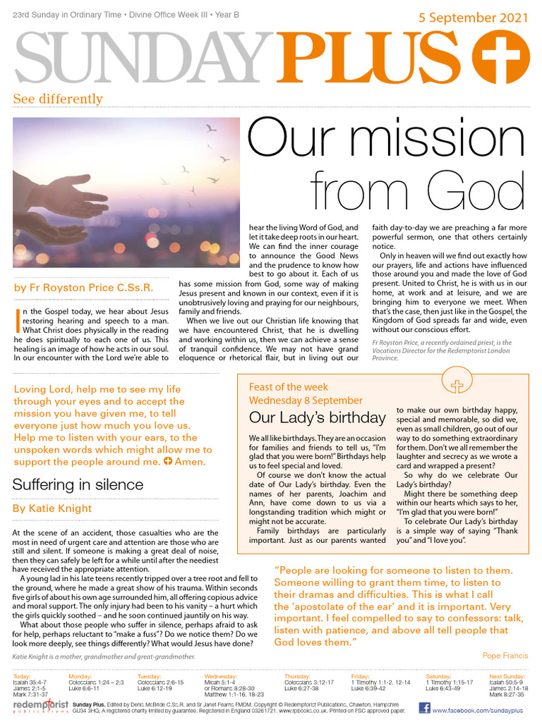 Sunday Plus September October | PDF | Jesus | The Gospel