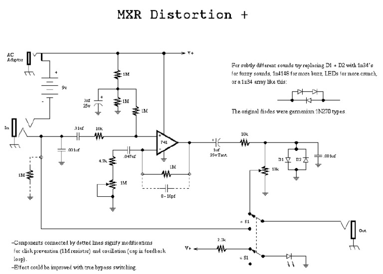 MXR Dist Plus Schematic | PDF