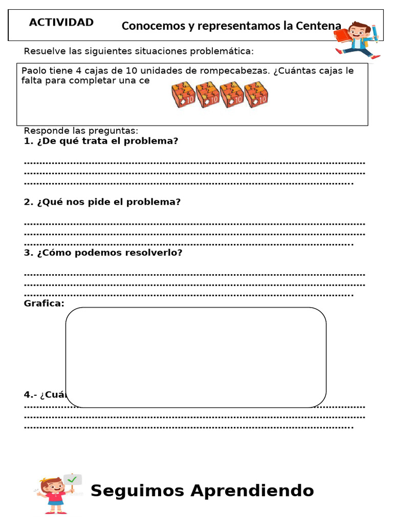 FICHA 9 MAT. Conocemos y Representamos La Centena | PDF | Aprendizaje | Cognición