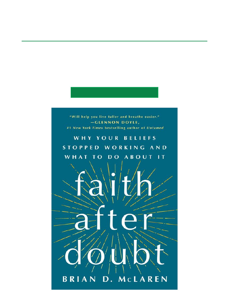 Read Faith After Doubt Why Your Beliefs Stopped Working and What To Do ...