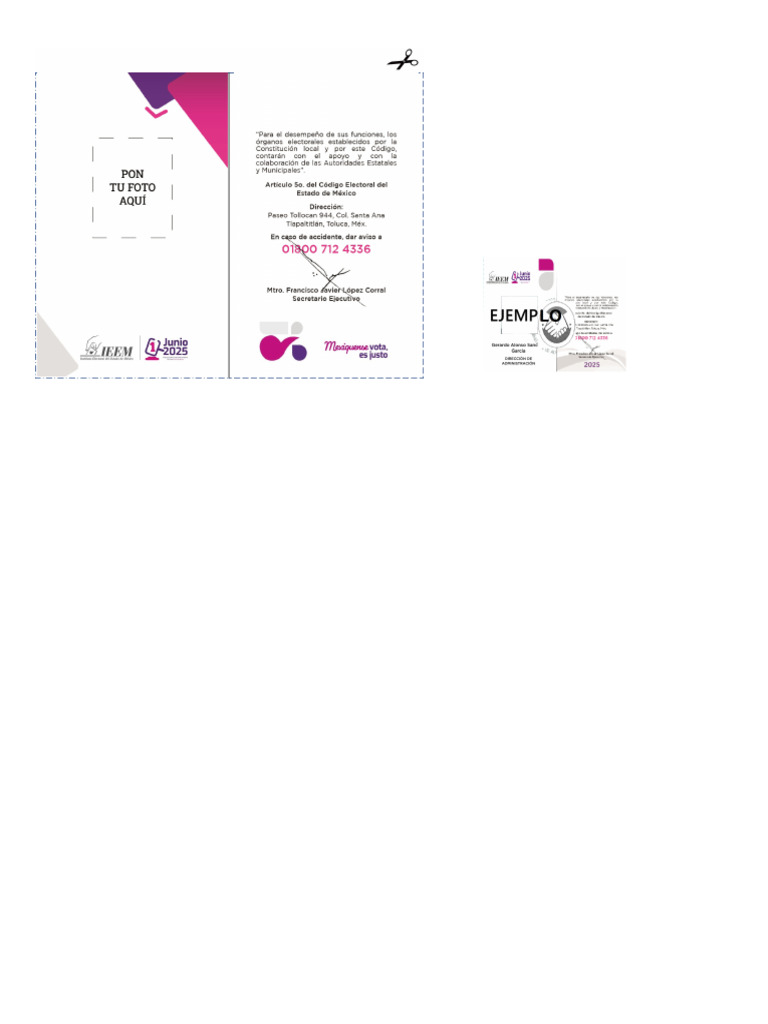 Gafete Escolar: Instrucciones y Ejemplo | PDF