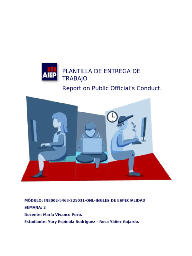 Report on Public Official's Conduct | PDF | Behavioural Sciences ...