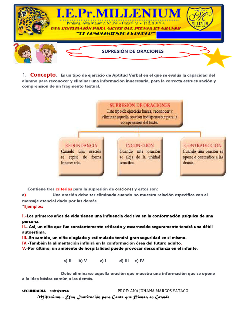 Supresion de Oraciones | PDF