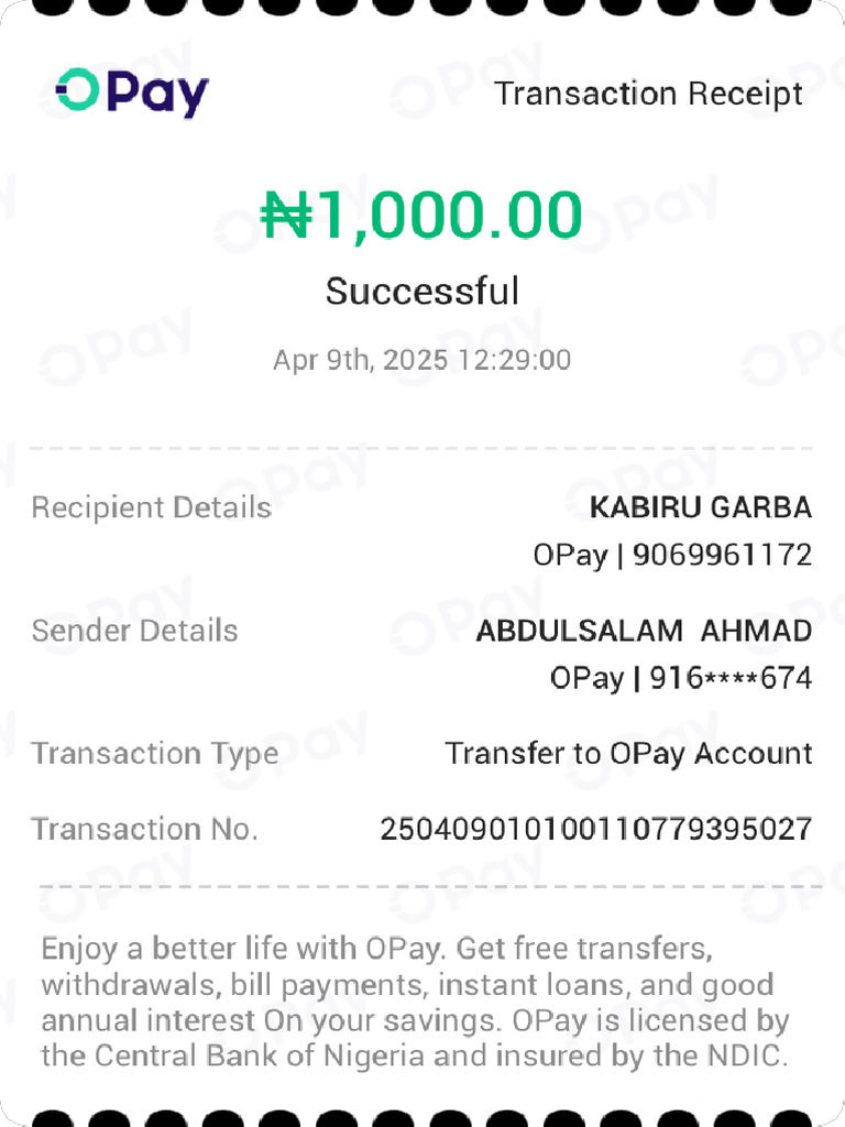 Transaction Receipt-250409010100110779395027 | PDF