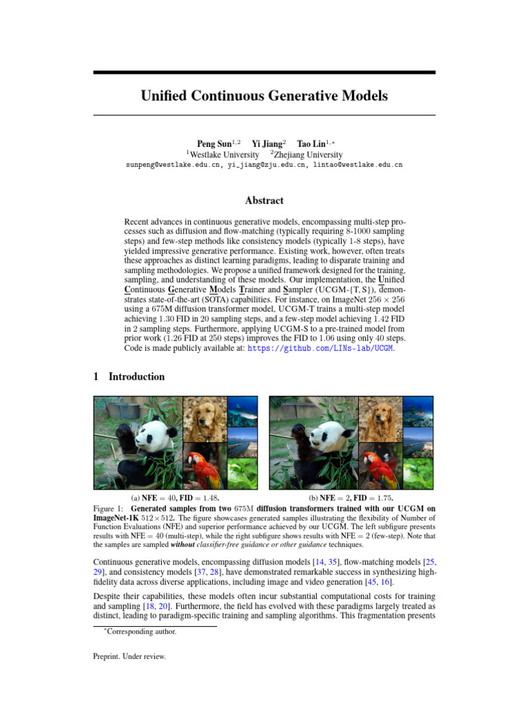 Unified Continuous Generative Models | PDF | Normal Distribution | Statistical Theory