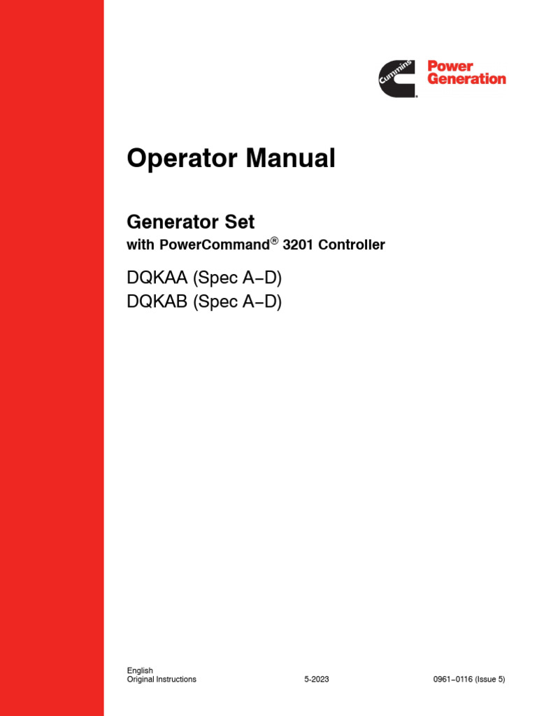 0961-0116 - I5 Operacion y Mantenimien | PDF | Switch | Fires