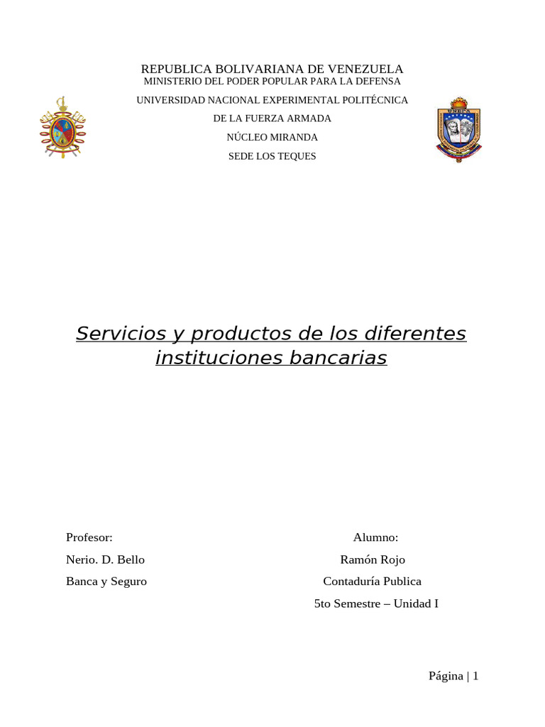 Trabajo Unidad II Banca y Seguro | PDF | Bancos | Business