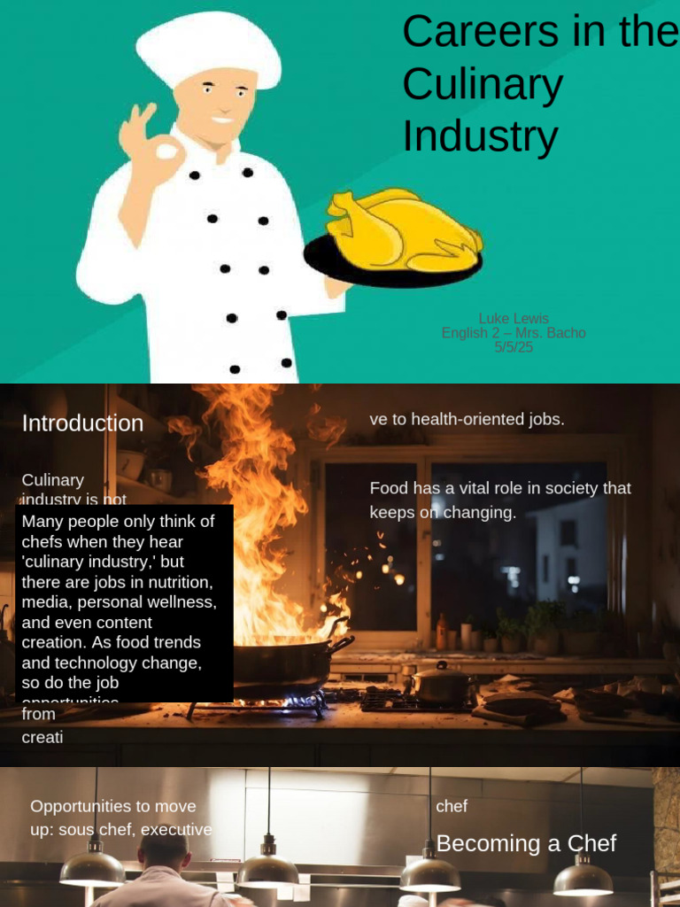 Careers in The Culinary Industry | PDF | Chef | Culinary Arts