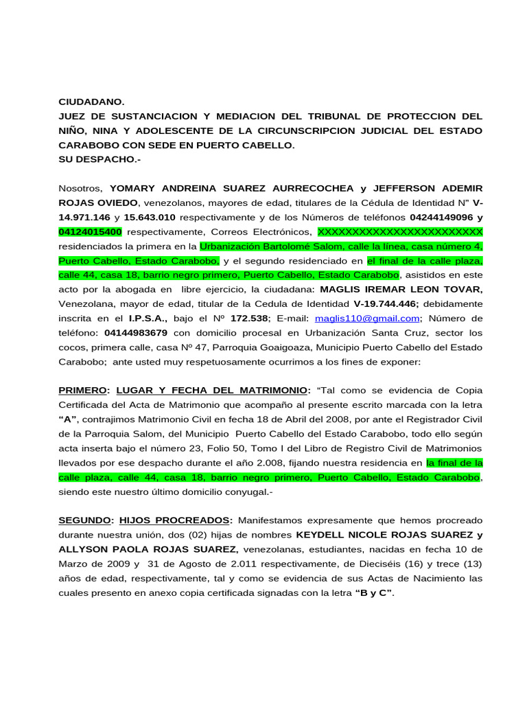 Divorcio 185 Desafecto Andreina Suarez | PDF | Divorcio | Pensión alimenticia