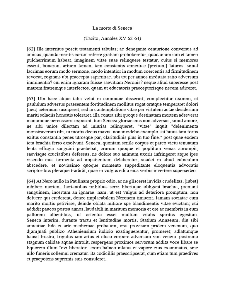 La Morte Di Seneca | PDF